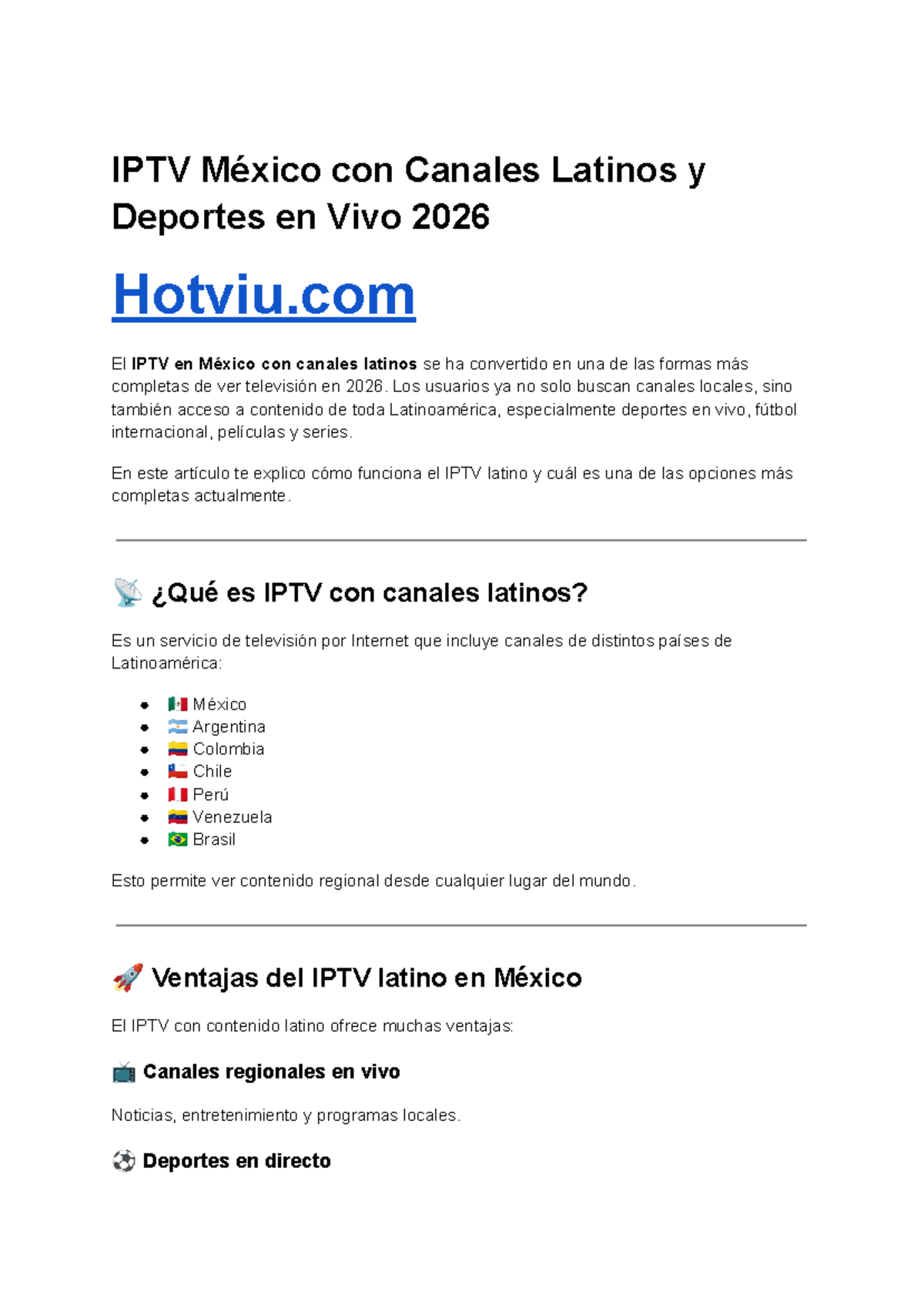 IPTV en México: Canales Latinos y Deportes en Vivo 2026 - Studocu