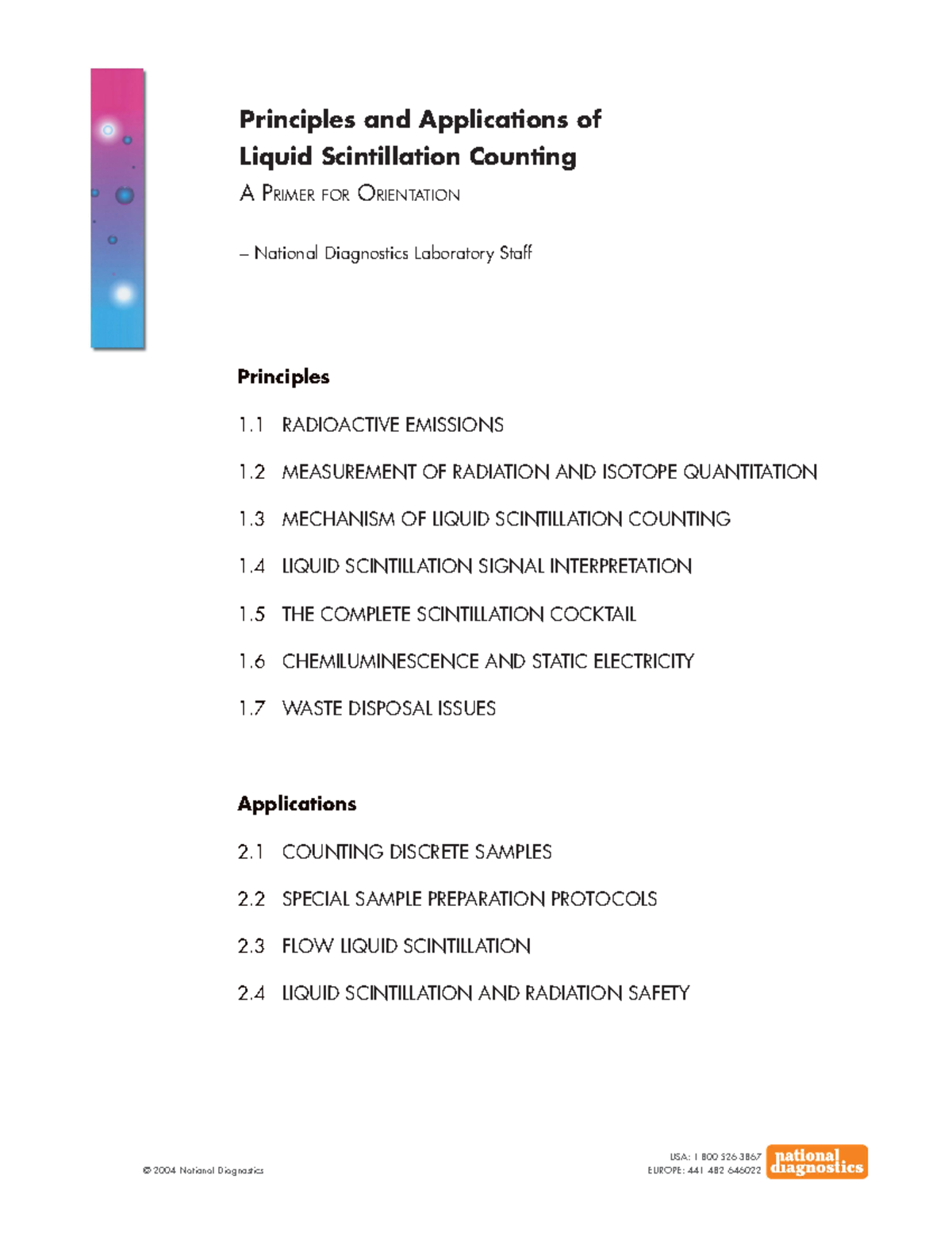 Lsc Theory of Operation: Fundamentals of Liquid Scintillation Counting - Studocu