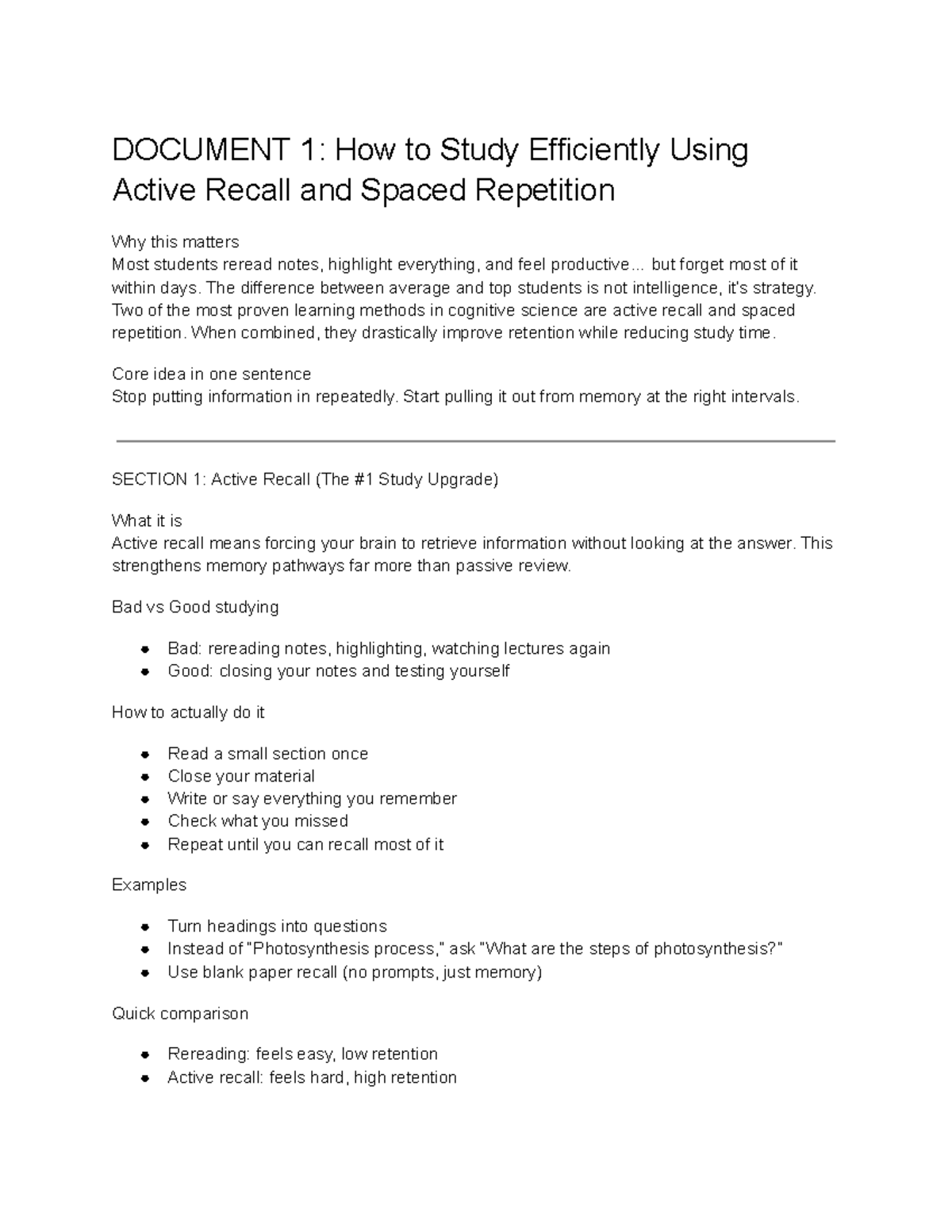 Effective Study Strategies: Active Recall & Spaced Repetition Guide ...