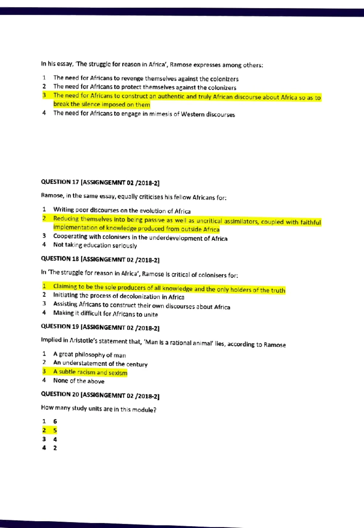 PLS1502 Study Guide: Introduction to African Philosophy Concepts - Studocu