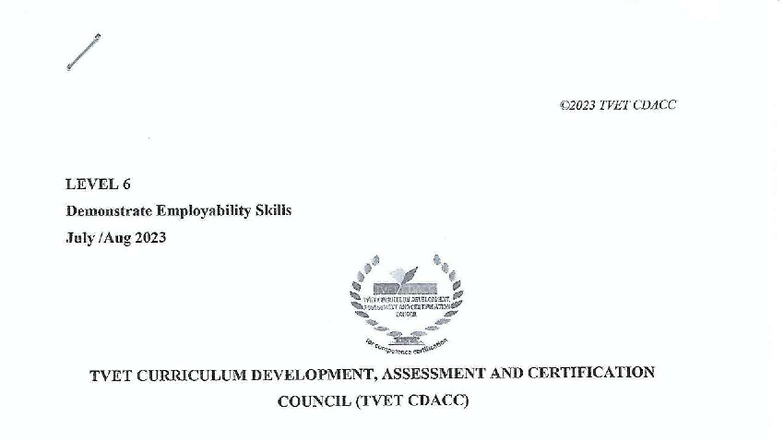 Eskills 2 past papers - REVISION PURPOSE - Master of Business ...