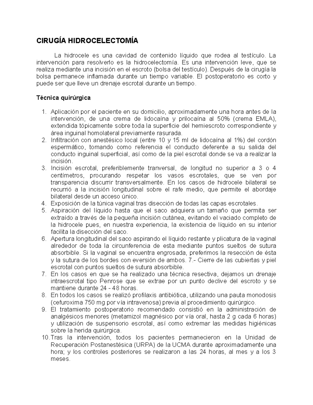Guía Completa sobre la Cirugía de Hidrocelectomía: Técnicas y ...