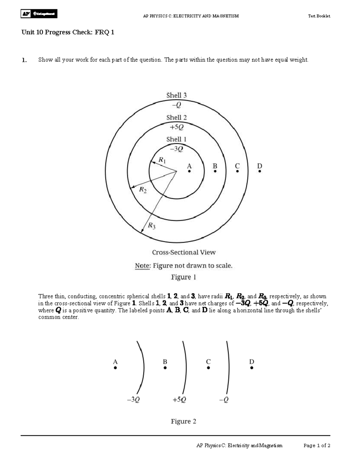AP PHYSICS C: ELECTRICITY & MAGNETISM Unit 10 FRQ 1 Progress Check ...