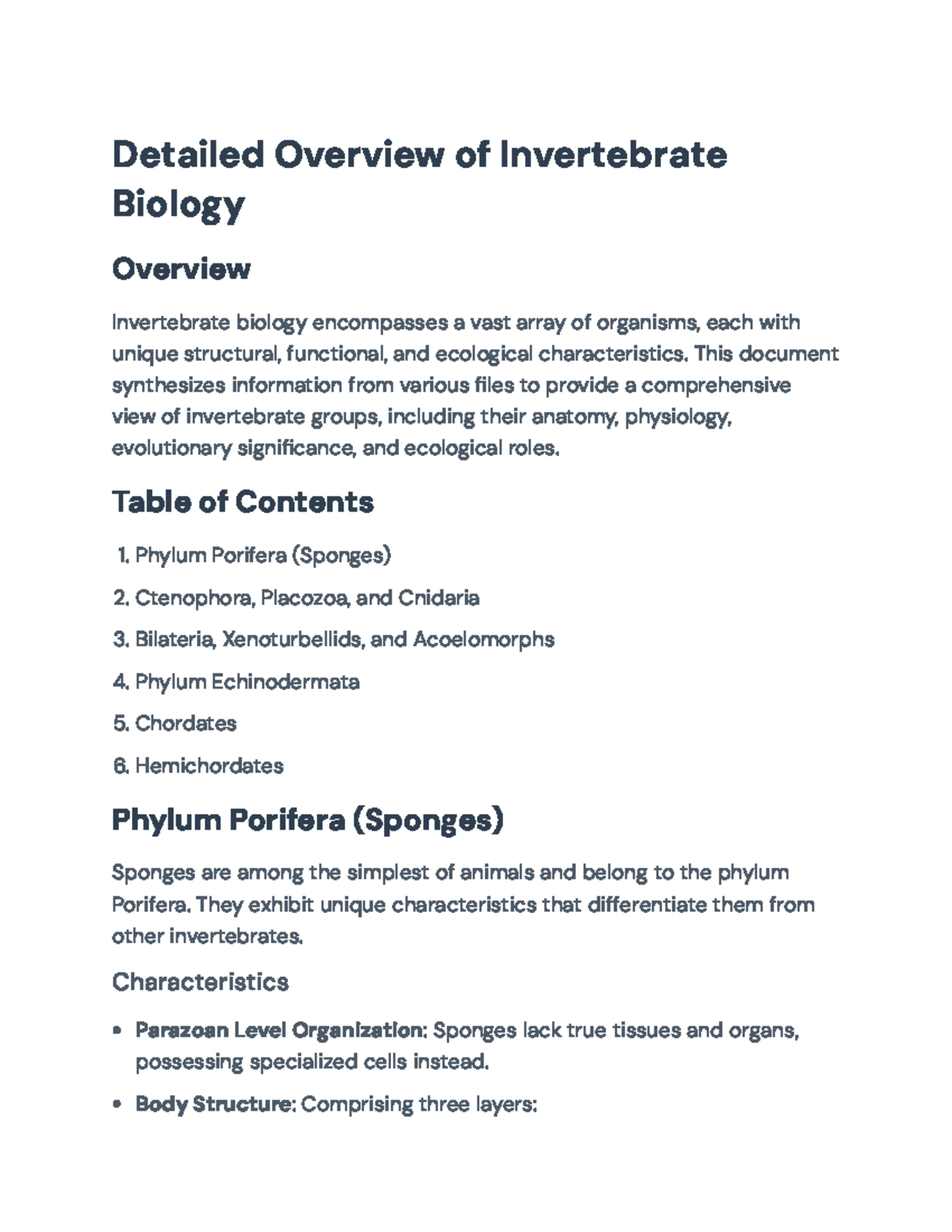 Invertebrate Biology Overview: Anatomy, Ecology & Evolutionary Roles ...