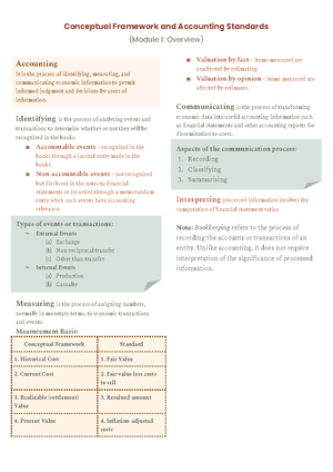 Chapter 2- Conceptual Framework - AE 14 Chapter 2 Chapter 2: Conceptual Framework TOPIC OUTLINE ...