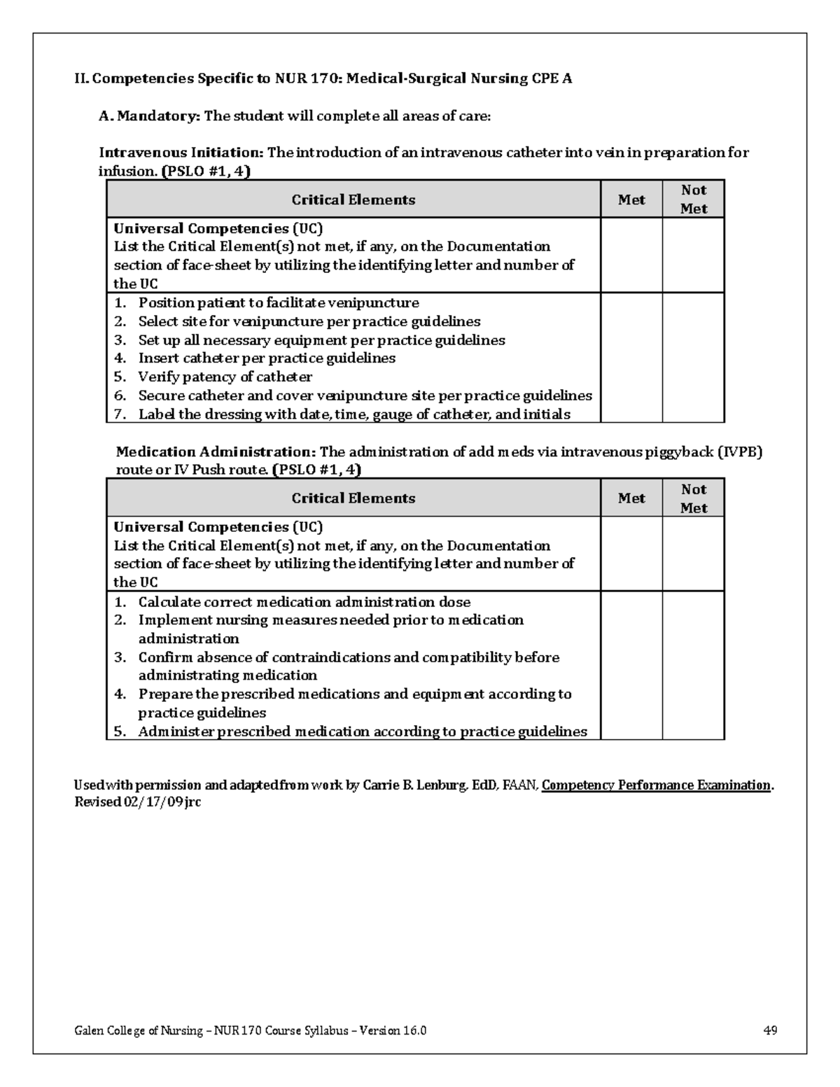 NUR 170: IV Insertion & Medication Administration CPE Guide - Studocu