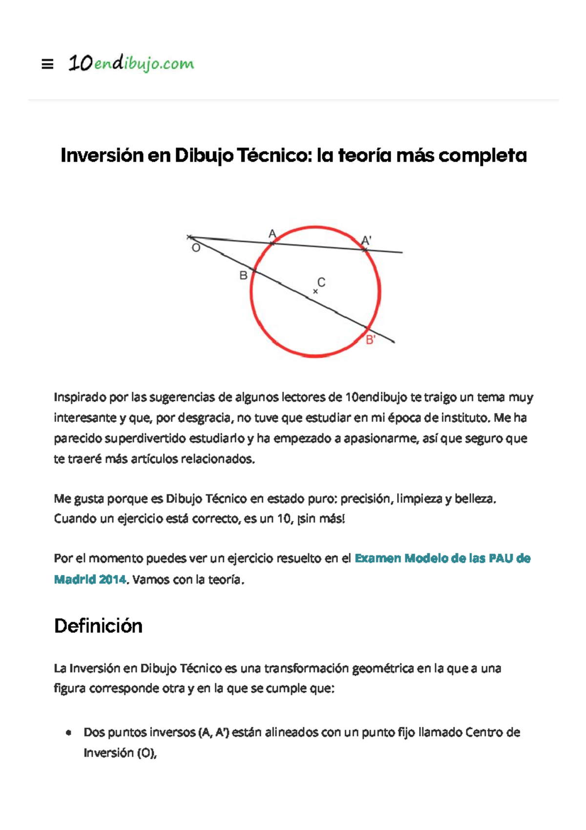 Inversión en Dibujo Técnico: Teoría Completa y Ejemplos Prácticos - Studocu