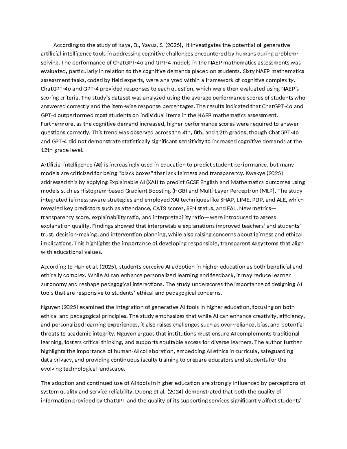 RRL Revise: Exploring AI's Impact on Education and Cognitive Challenges ...