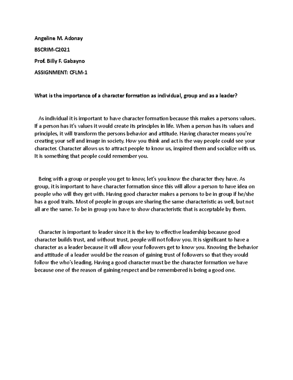 Assignment - WEQW - Angeline M. Adonay BSCRIM-C Prof. Billy F. Gabayno ...