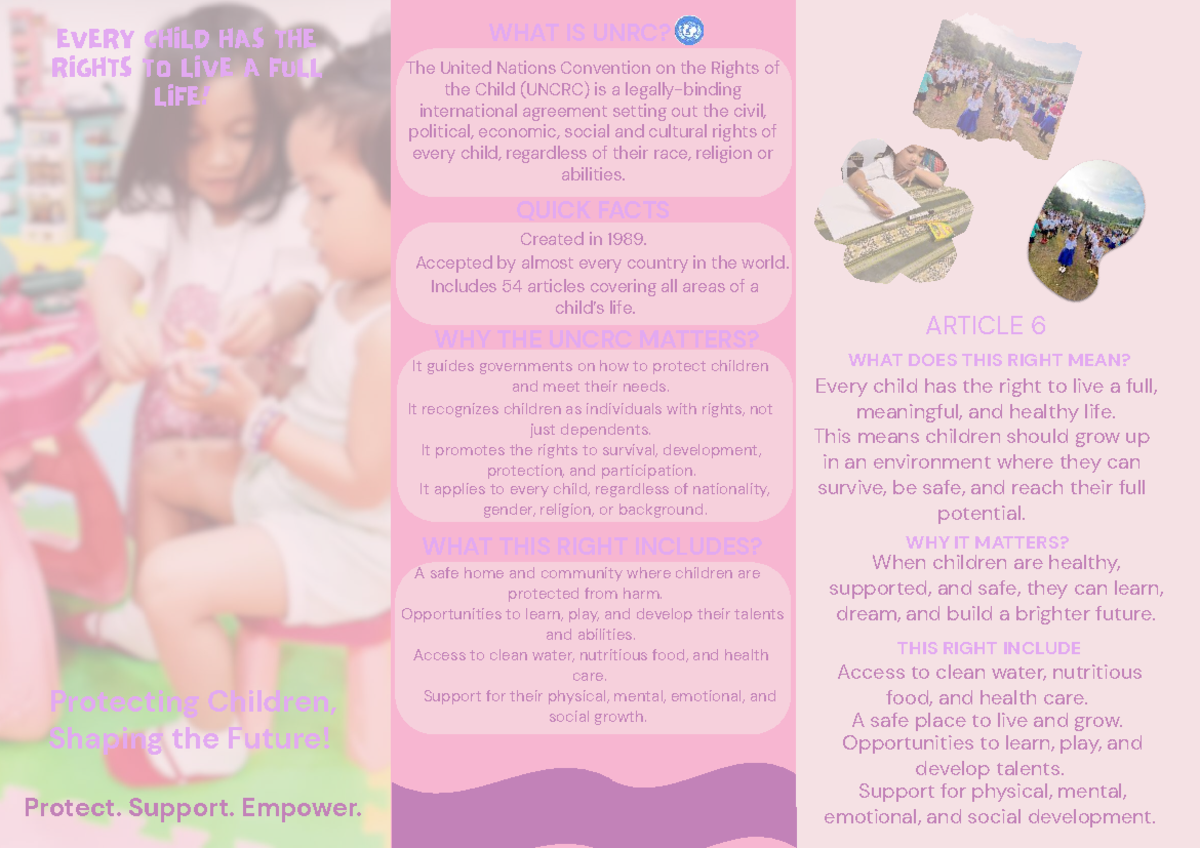UNCRC: Every Child's Right to a Full and Healthy Life - Studocu