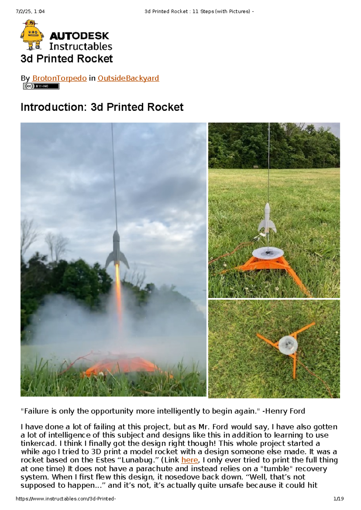 3D Printed Rocket: A Step-by-Step Guide to Design & Launch - Studocu