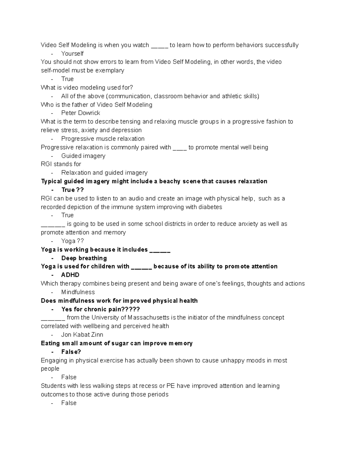 Final EPSY1450W - Video Self Modeling is when you watch _____ to learn ...