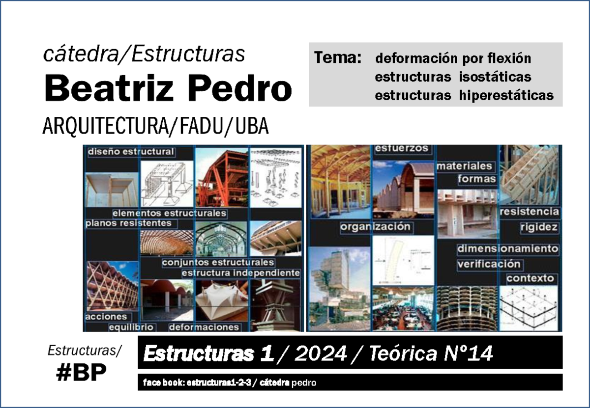 E1 Estructuras 1 - Teórica 14: Hiperestáticos 2024 - Deformaciones - Studocu