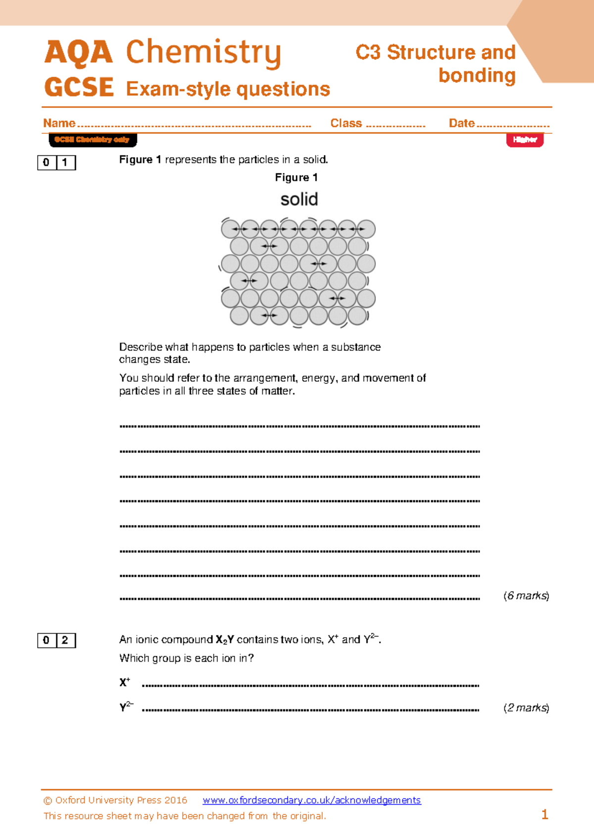 C3 Structure and Bonding Questions - Exam Prep - Studocu