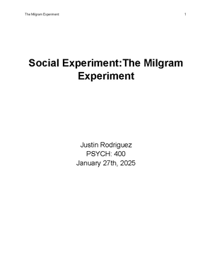 [Solved] Select 1 of the social experiments that you read about this ...