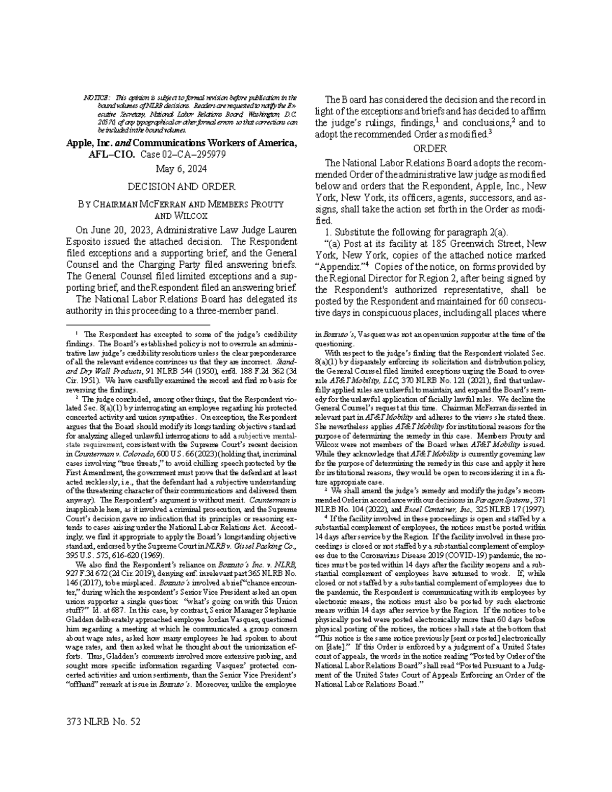 Title: Apple WTC Store Solicitation Policy Violations: Union Flyer ...