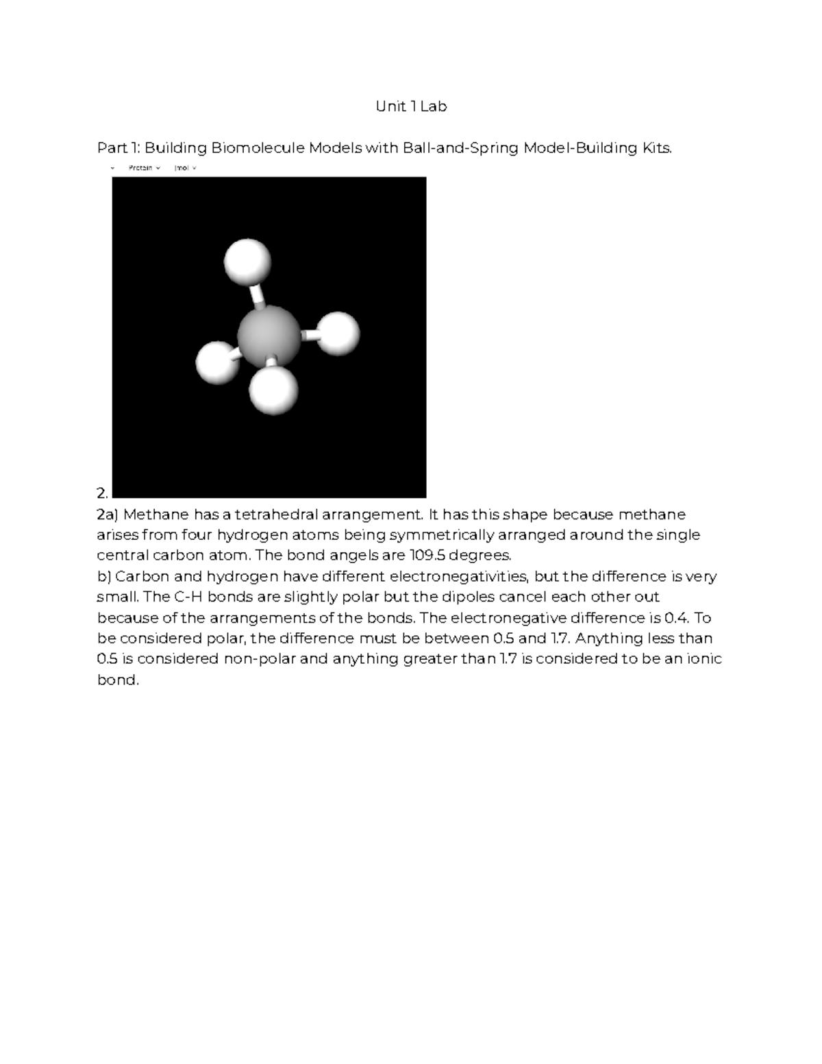 Unit 1 Lab - SBI4U: Exploring Biomolecule Structures and Interactions ...