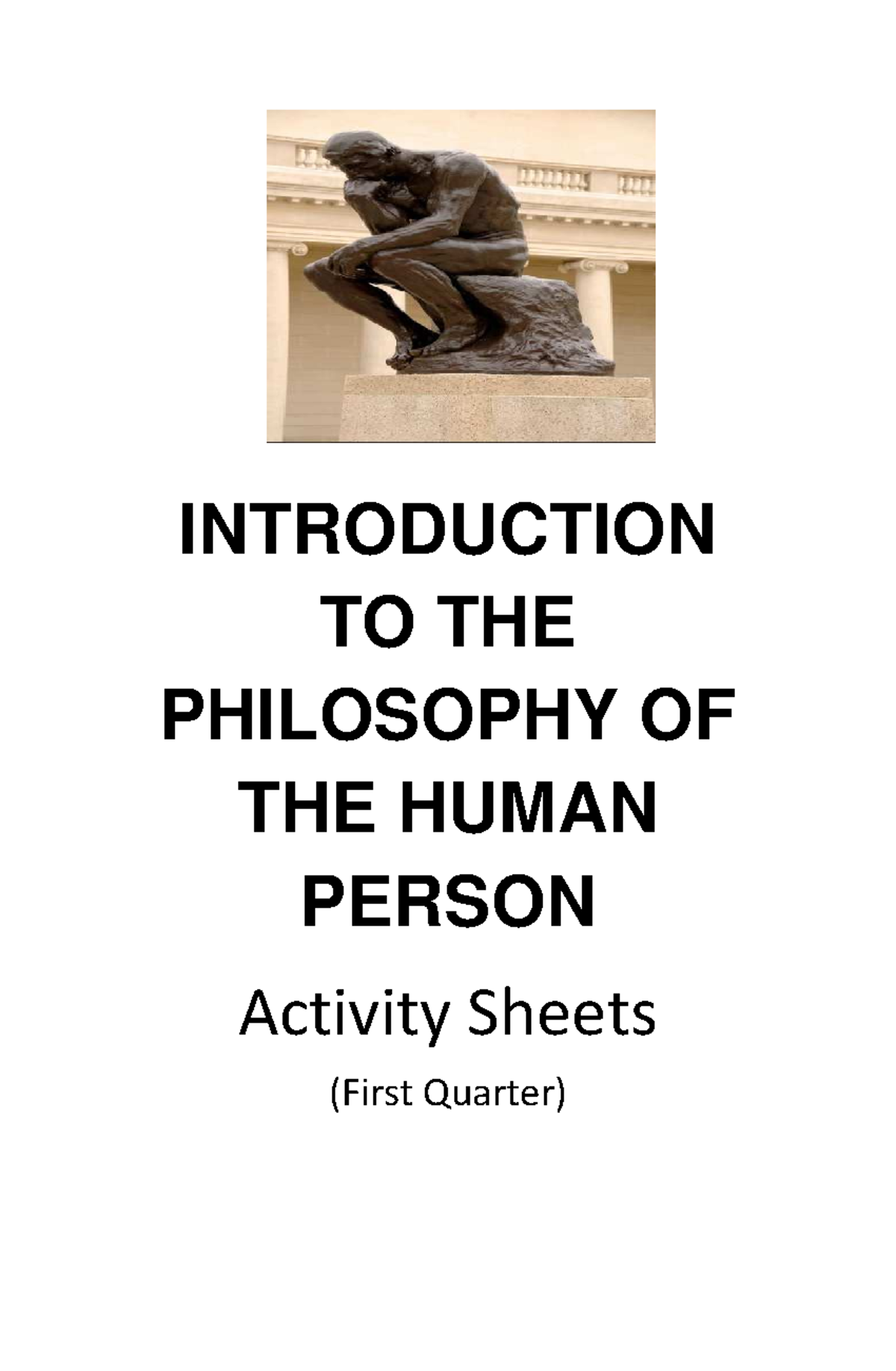 Introduction to the Philosophy of the Human Person (Grade 11/12) - Studocu