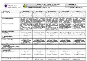 Q3 LE TLE 7 Lesson 1 Week 1 - IMPLEMENTATION OF THE MATATAG K TO 10 ...