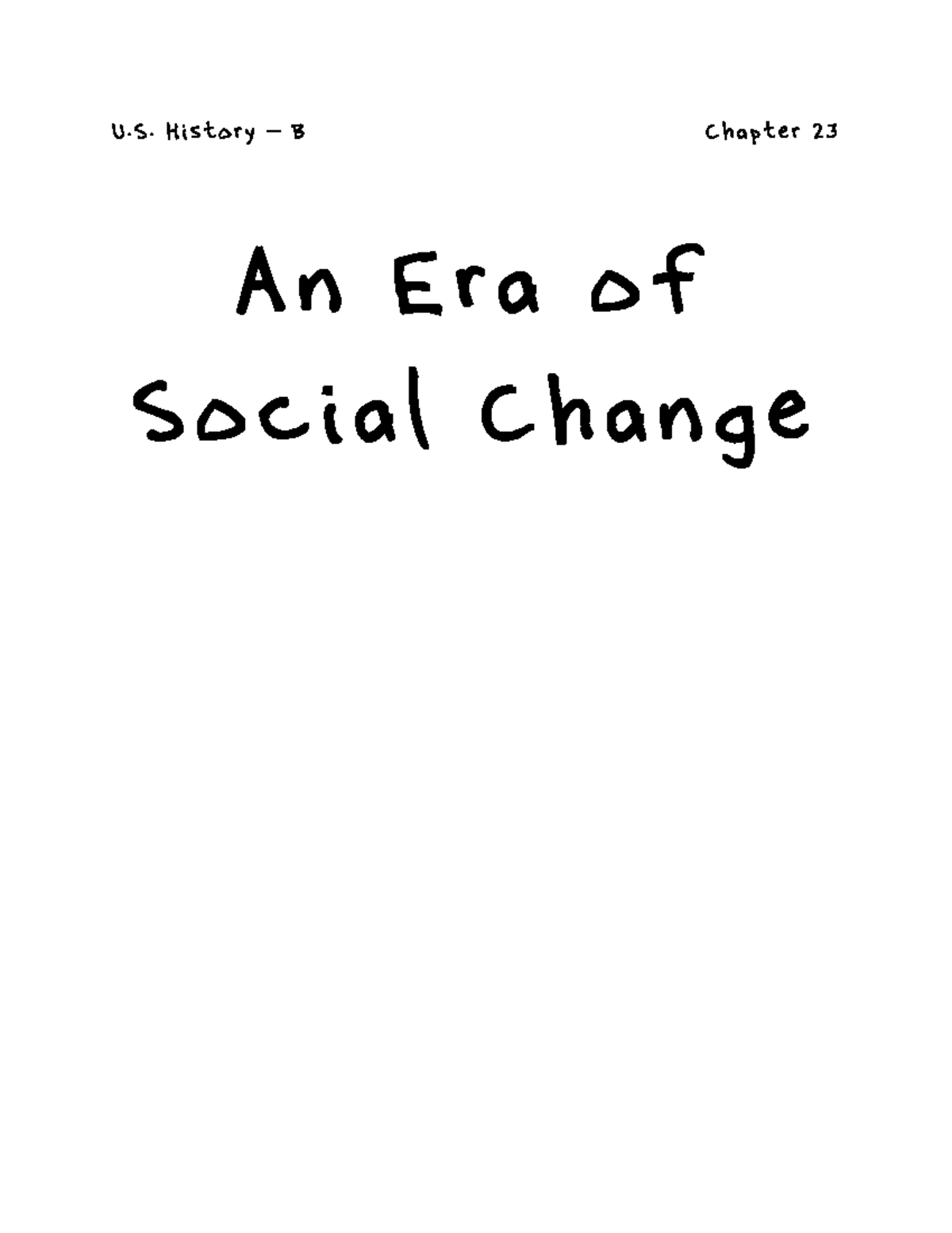 U.S. History – B Chapter 23: An Era of Social Change and Activism - U ...