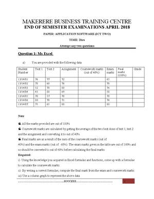 Subsidiary ICT S850-2 Practical Exam Paper 2 Nov/Dec 2020 - Studocu