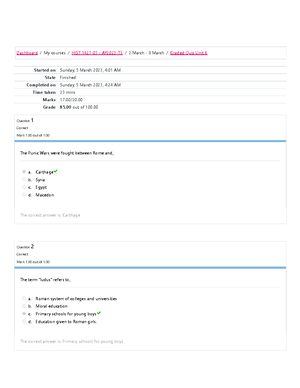 Graded Quiz Unit 3 Attempt review - Started on Saturday, 11 February 2023, 1:42 PM State ...