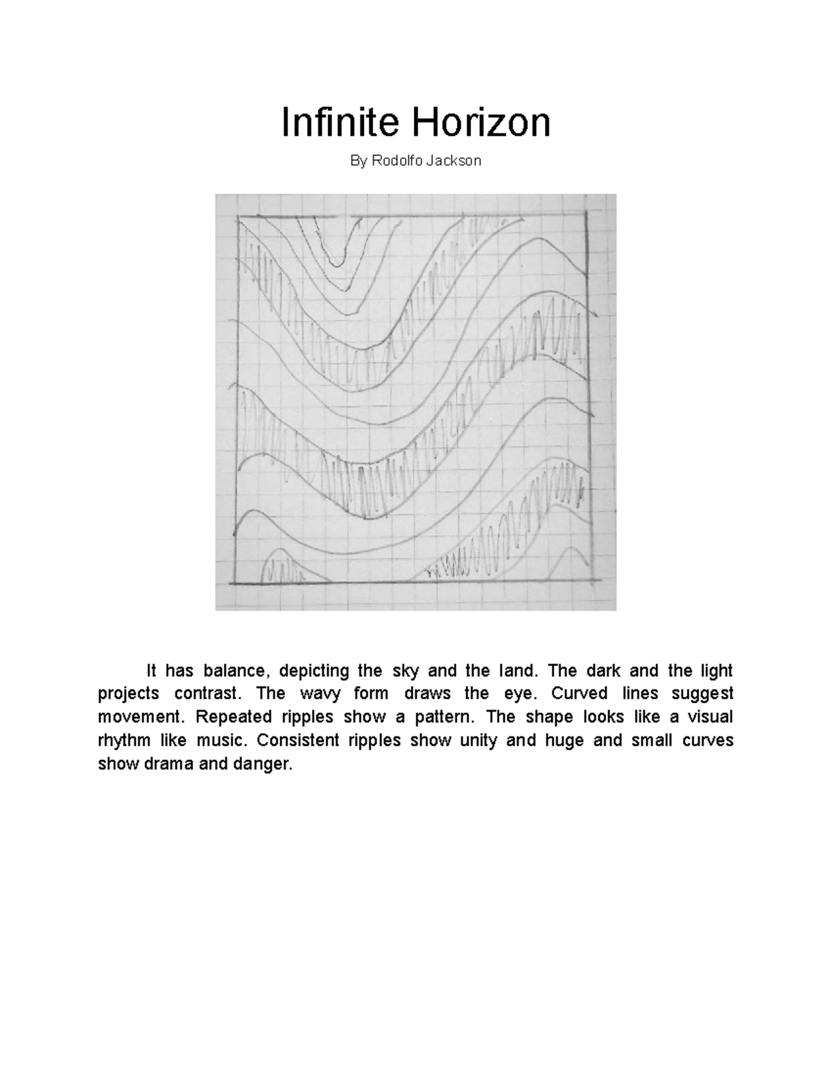 Infinite Horizon Analysis: Balance and Movement in Art - Studocu