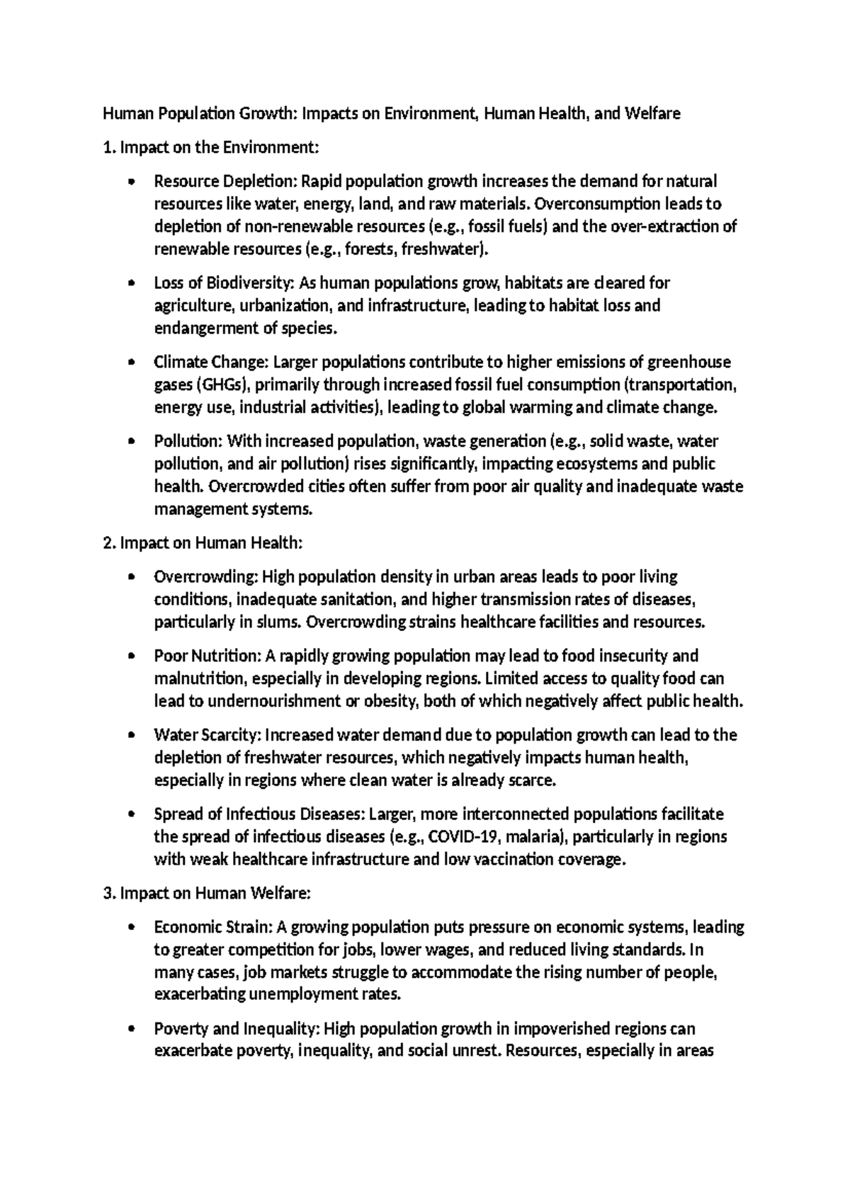 Environmental Studies (EVS) Notes: Human Population Growth & Its ...