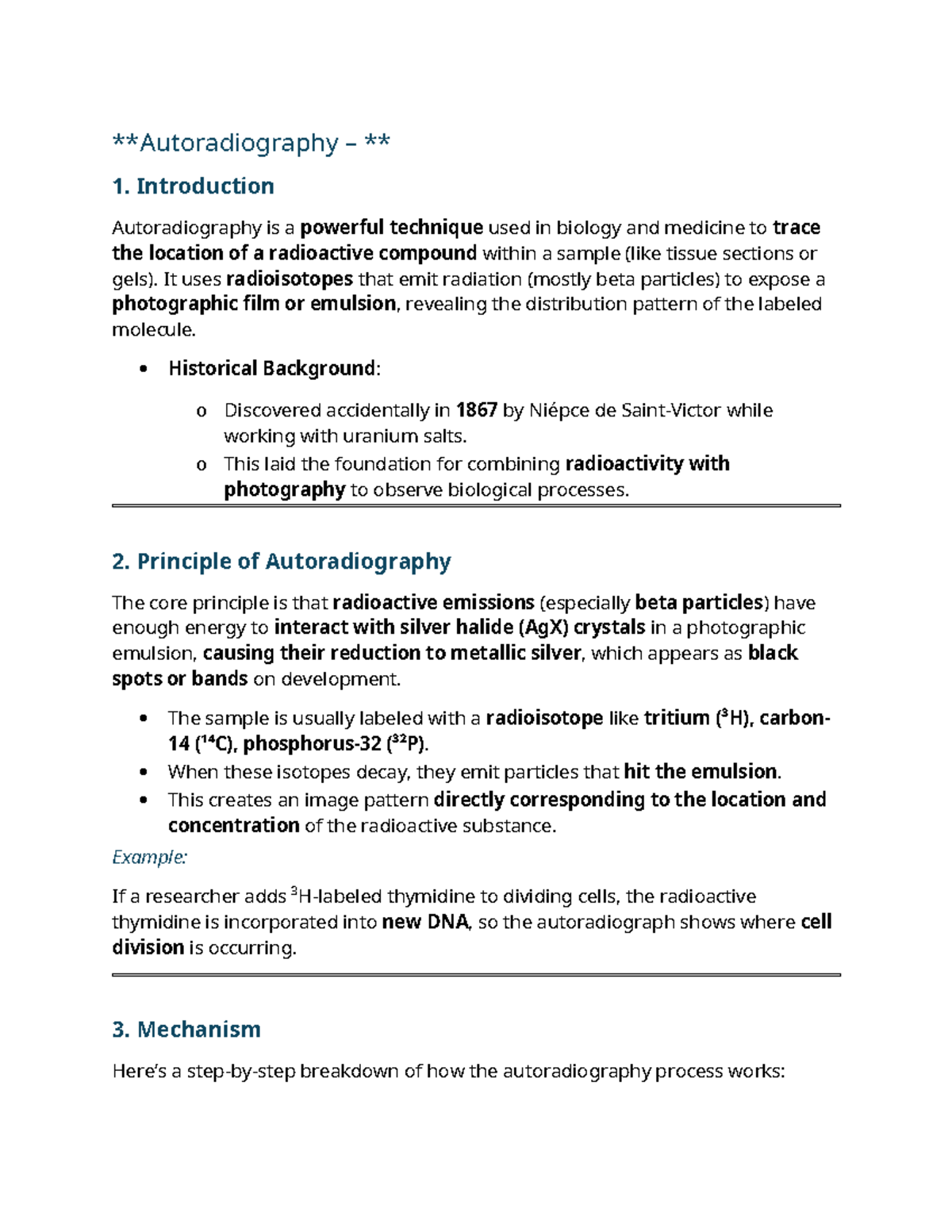 Autoradiography: Principles, Mechanisms, and Applications in Biology ...