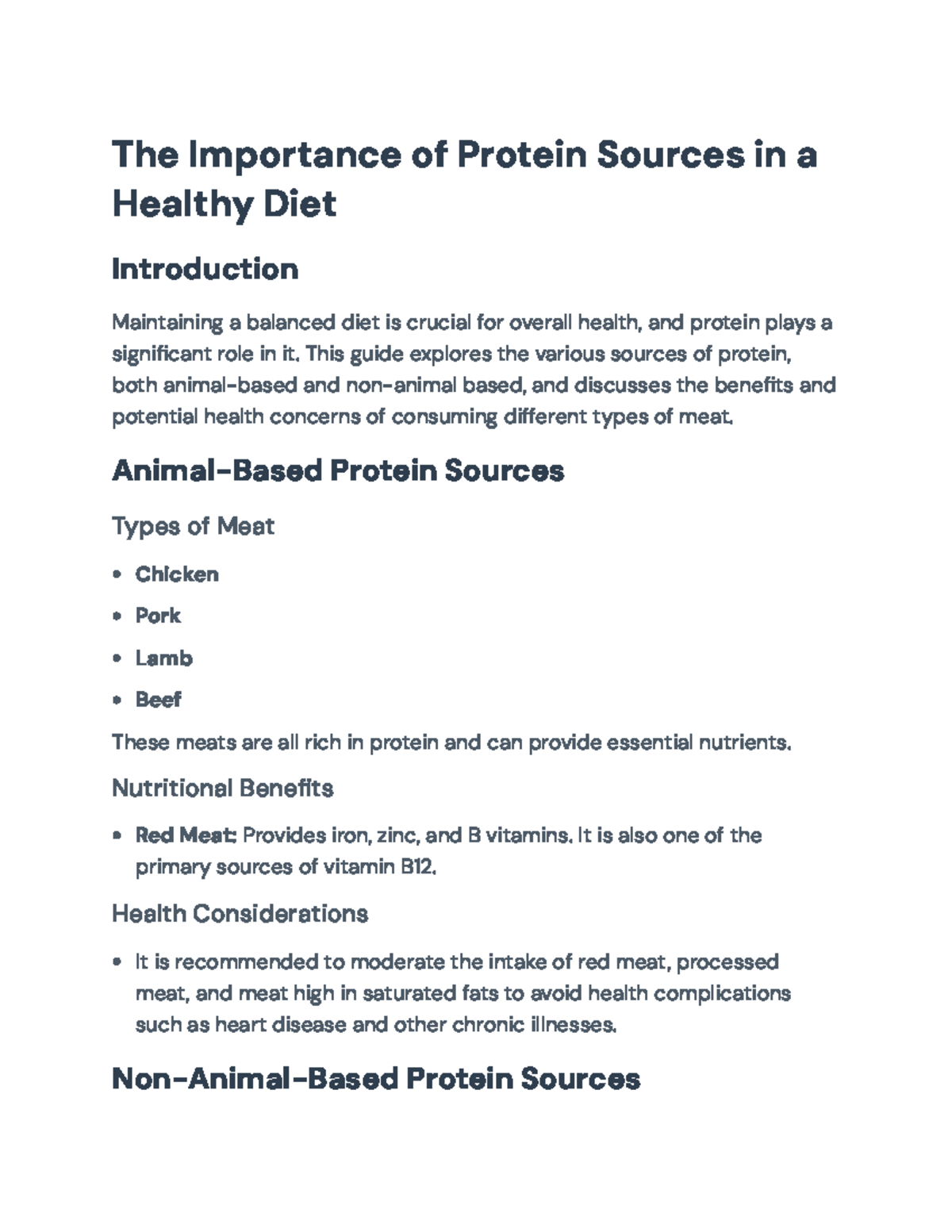 The Importance of Protein Sources in a Healthy Diet: Guide and Benefits ...