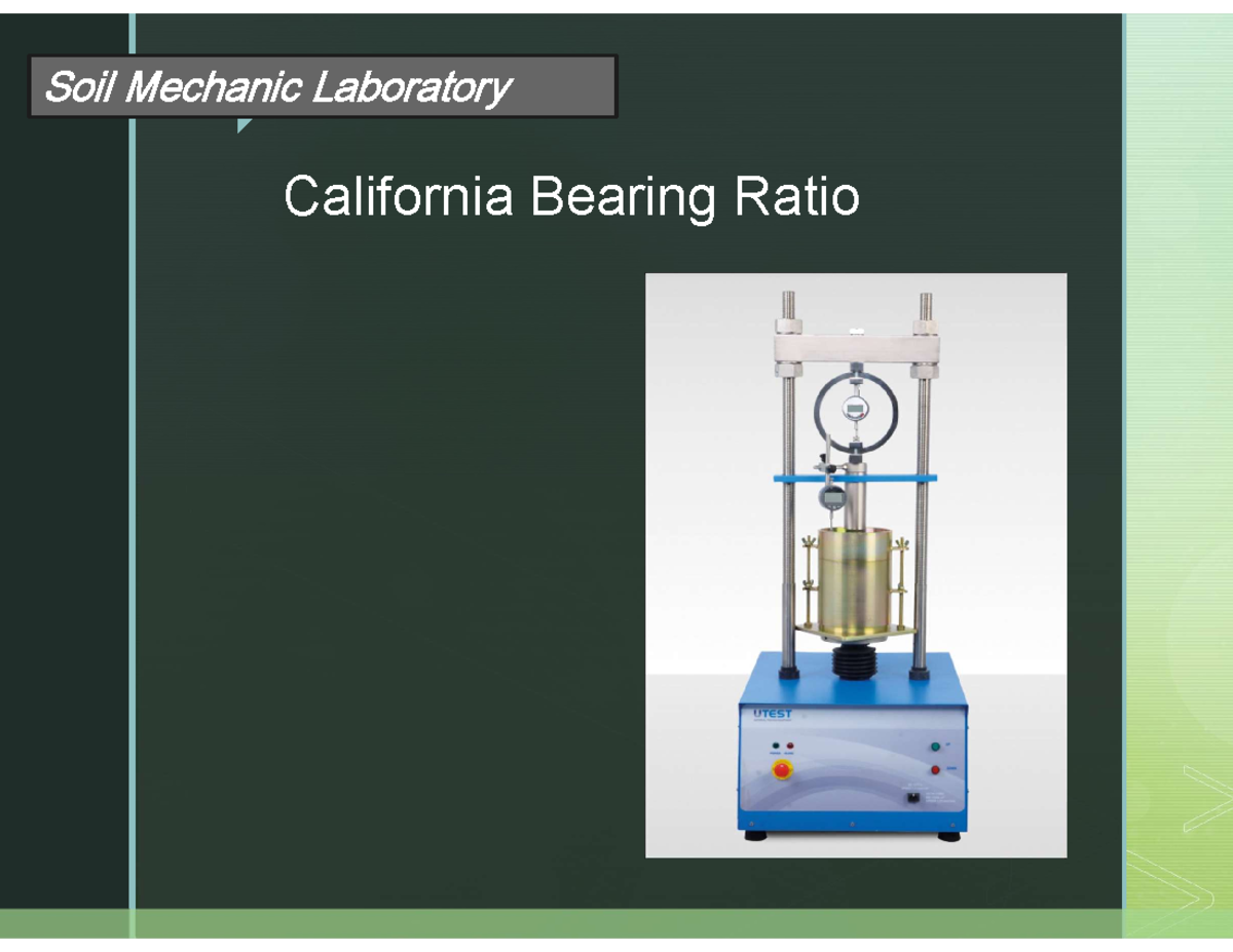 Soil Mechanics Lab: CBR Test Method (ASTM D 1883) Overview - Studocu
