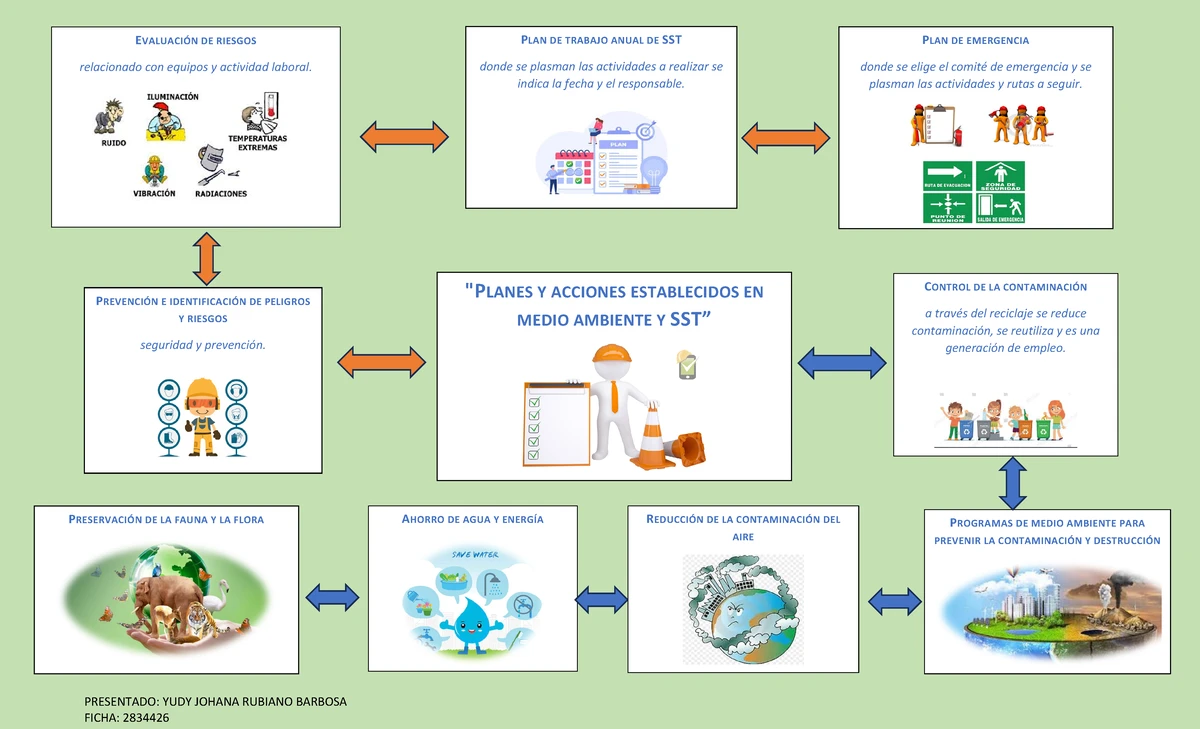 Mapa mental respecto a los planes y acciones establecidos en medio ...