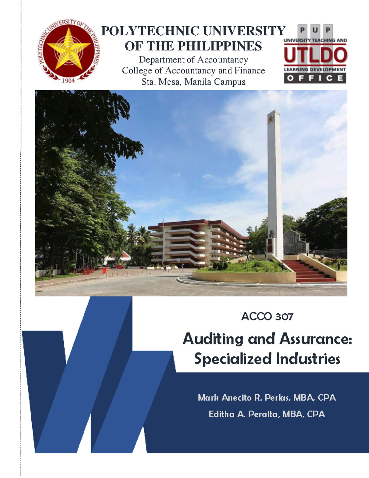 ACCO 307 Learning Module: Audit & Assurance in Specialized Industries ...