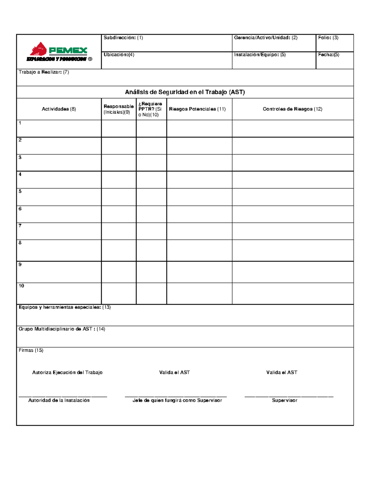 AST Ejemplos de Análisis de Seguridad en el Trabajo (AST) - Studocu