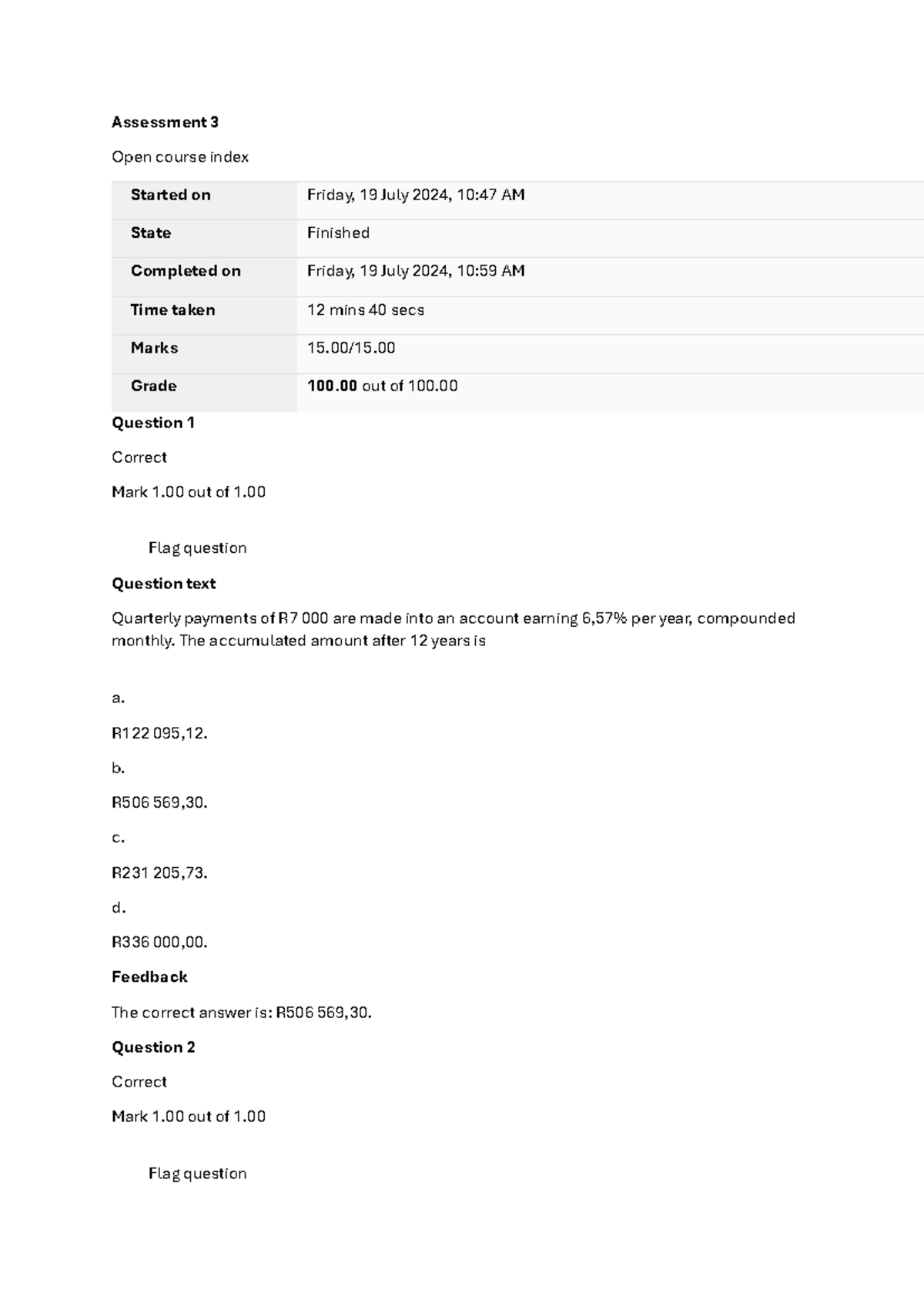 DSC1630 Assessment 3 - Detailed Assignment Review and Answers - Studocu
