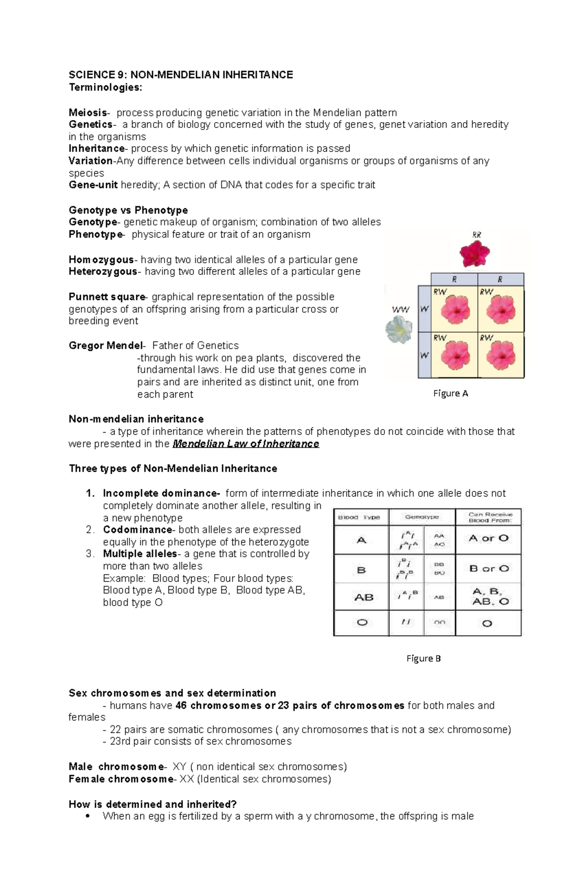 Non-mendelian Inheritance - SCIENCE 9: NON-MENDELIAN INHERITANCE ...