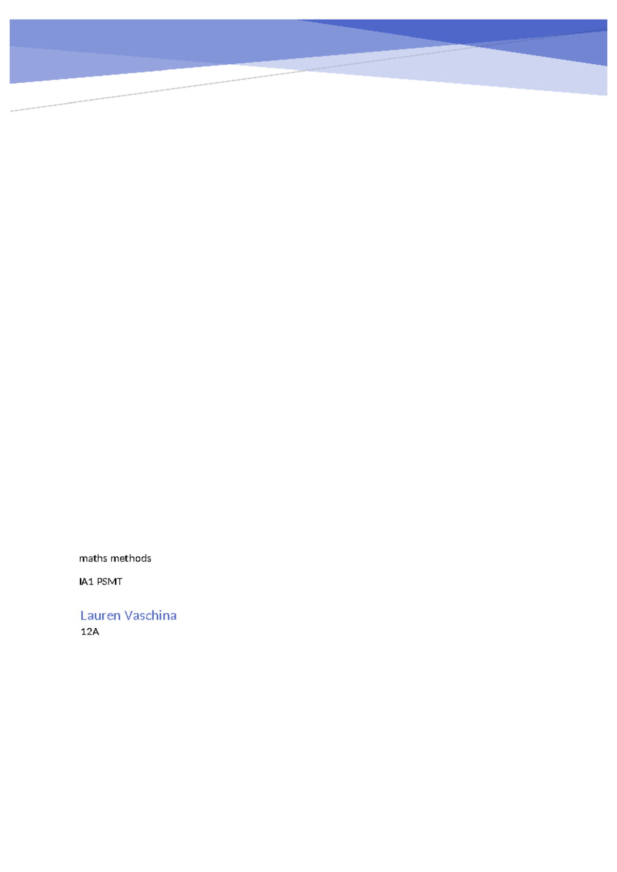 Rollercoaster Design Report: Maths Methods IA1 PSMT by Lauren Vaschina ...