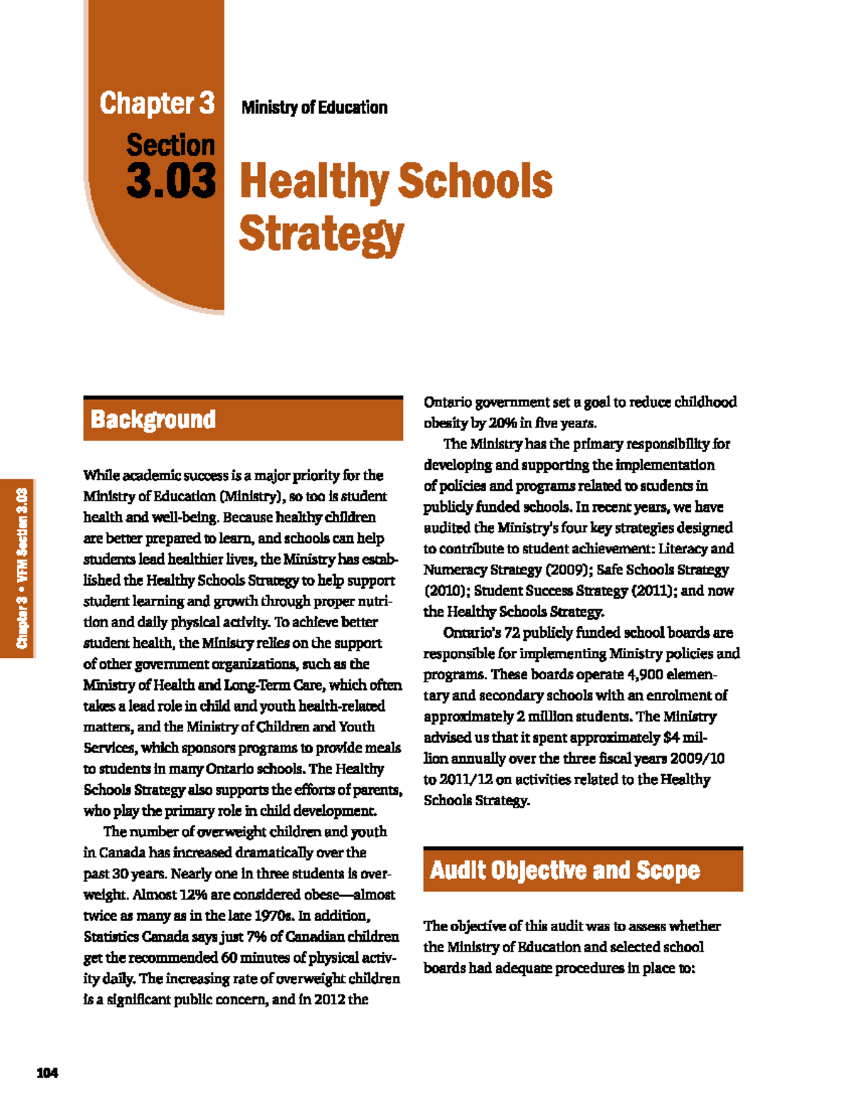 Chapter 3.03 - Healthy Schools Strategy: Addressing Childhood Obesity ...