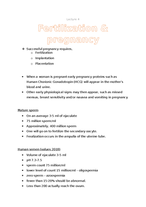 Practice Exam Questions for SCH3434: Human Reproduction 2022 - Studocu