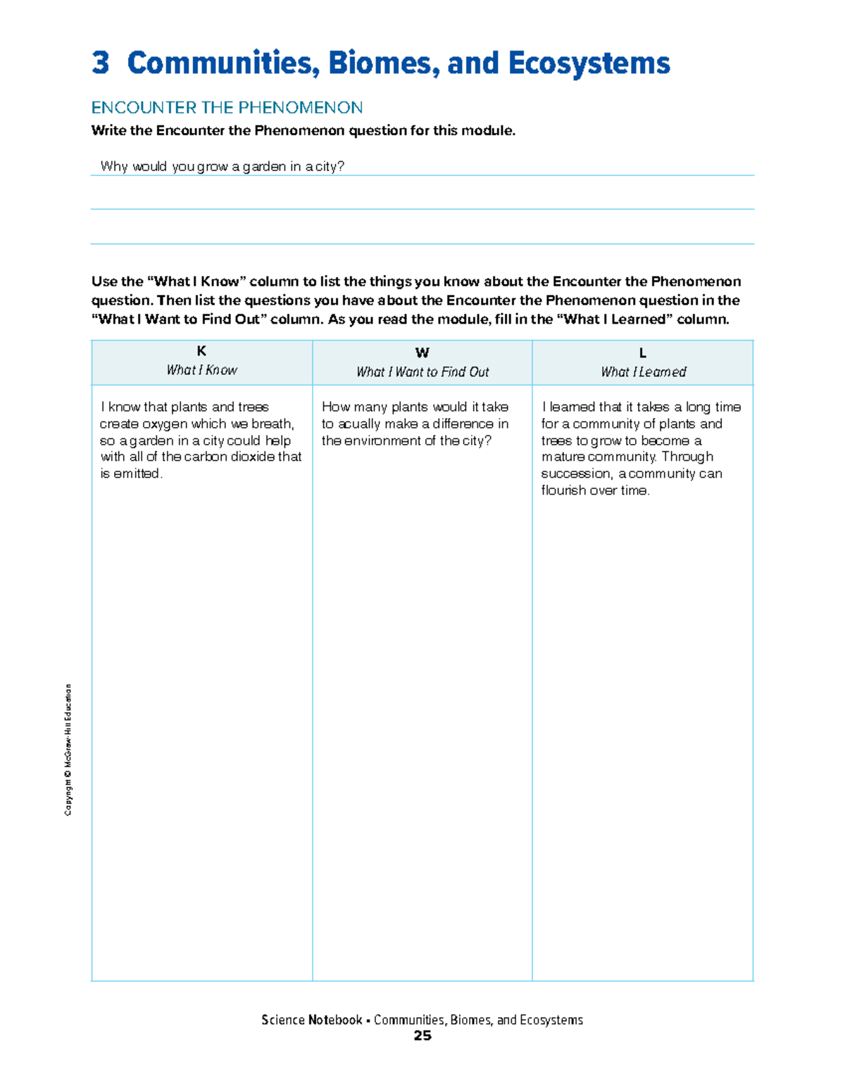 Science Notebook Module 3: Exploring Communities, Biomes, and ...