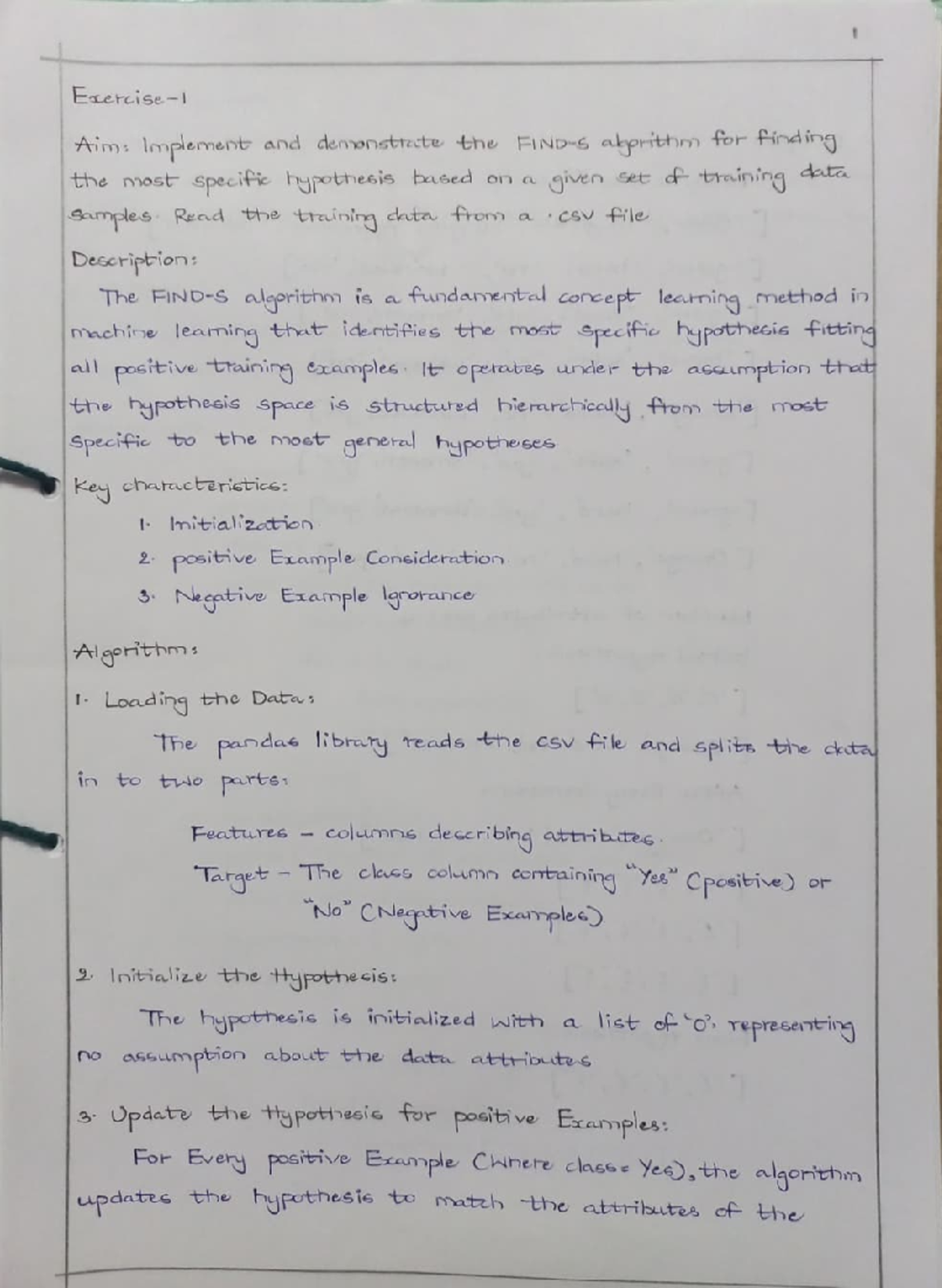 Implementing Candidate Elimination & ID3 Algorithms in ML (ML-101) - Studocu