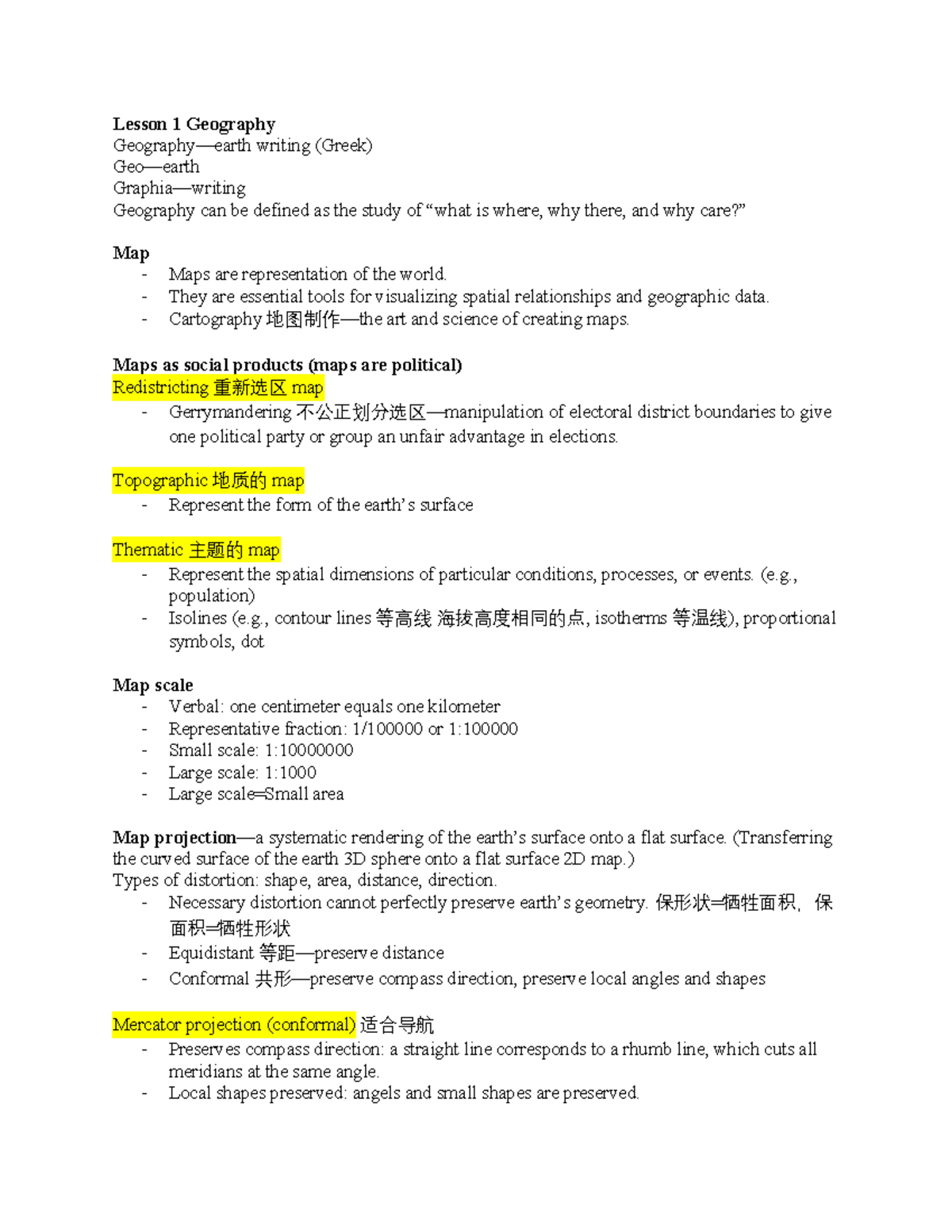 Geog100 Midterm Review: Key Concepts in Geography - Studocu