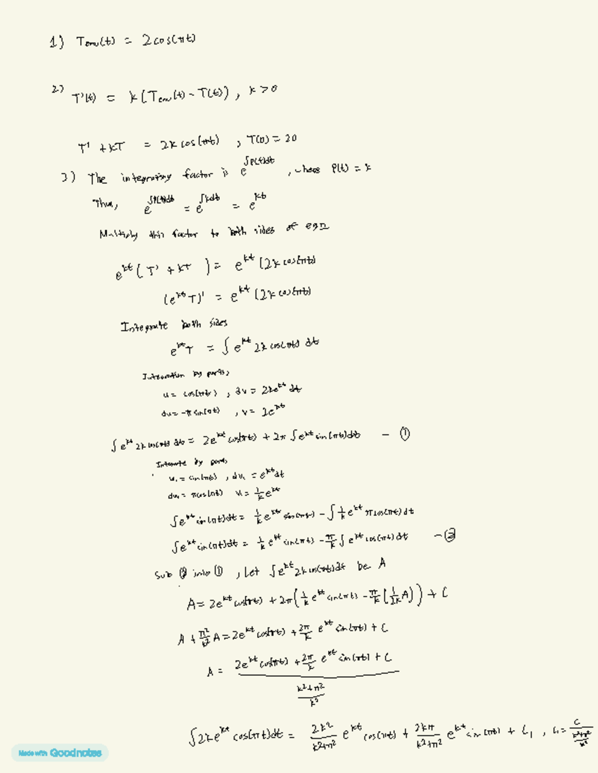Math Laplace Transform Summary for Course Code 1) 2) T 3) 2 - Studocu