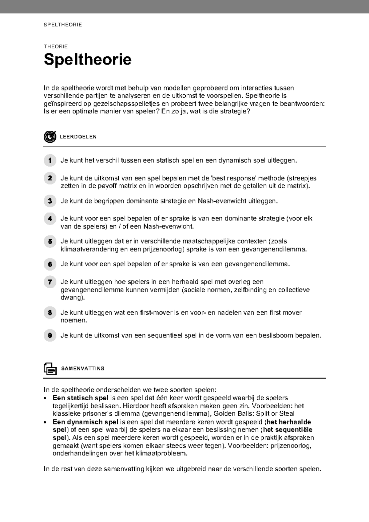 SPELTHEORIE: Een Uitgebreide Inleiding tot Speltheorie en Toepassingen ...