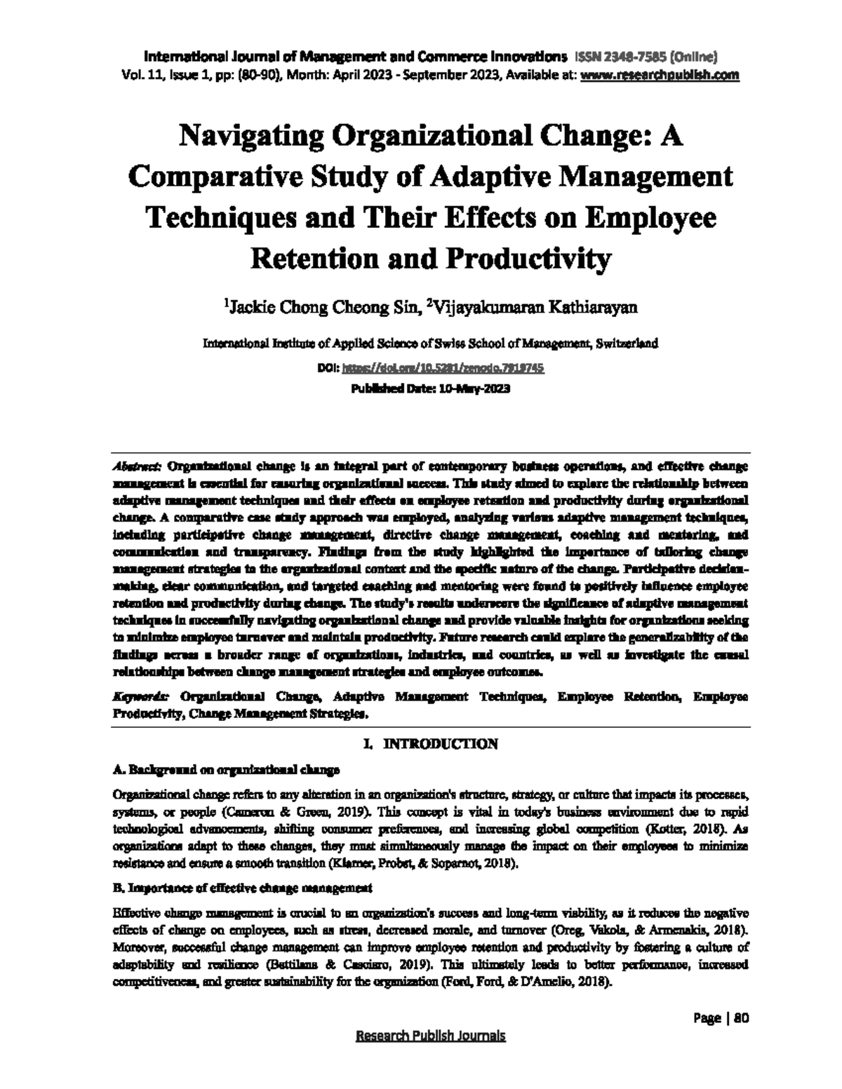 Navigating Org Change: Adaptive Management Techniques & Employee ...