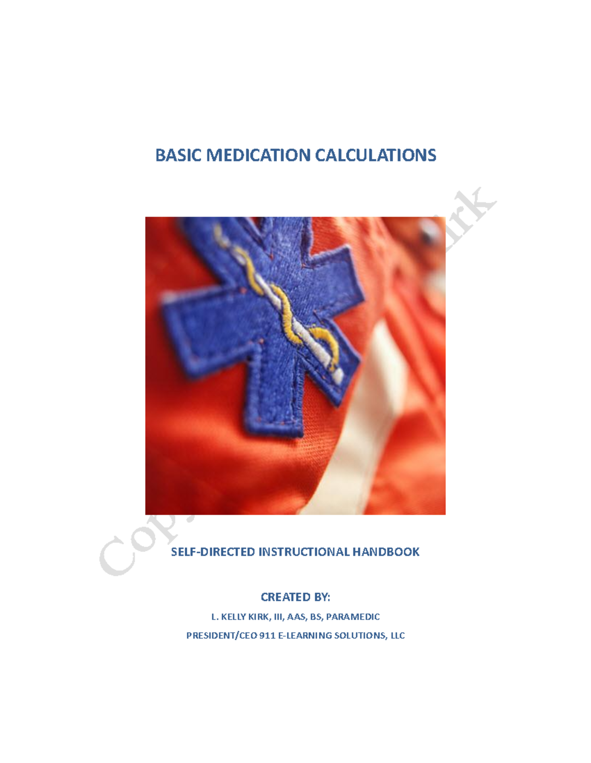 Medication-calculation-packet - BASIC MEDICATION CALCULATIONS SELF ...