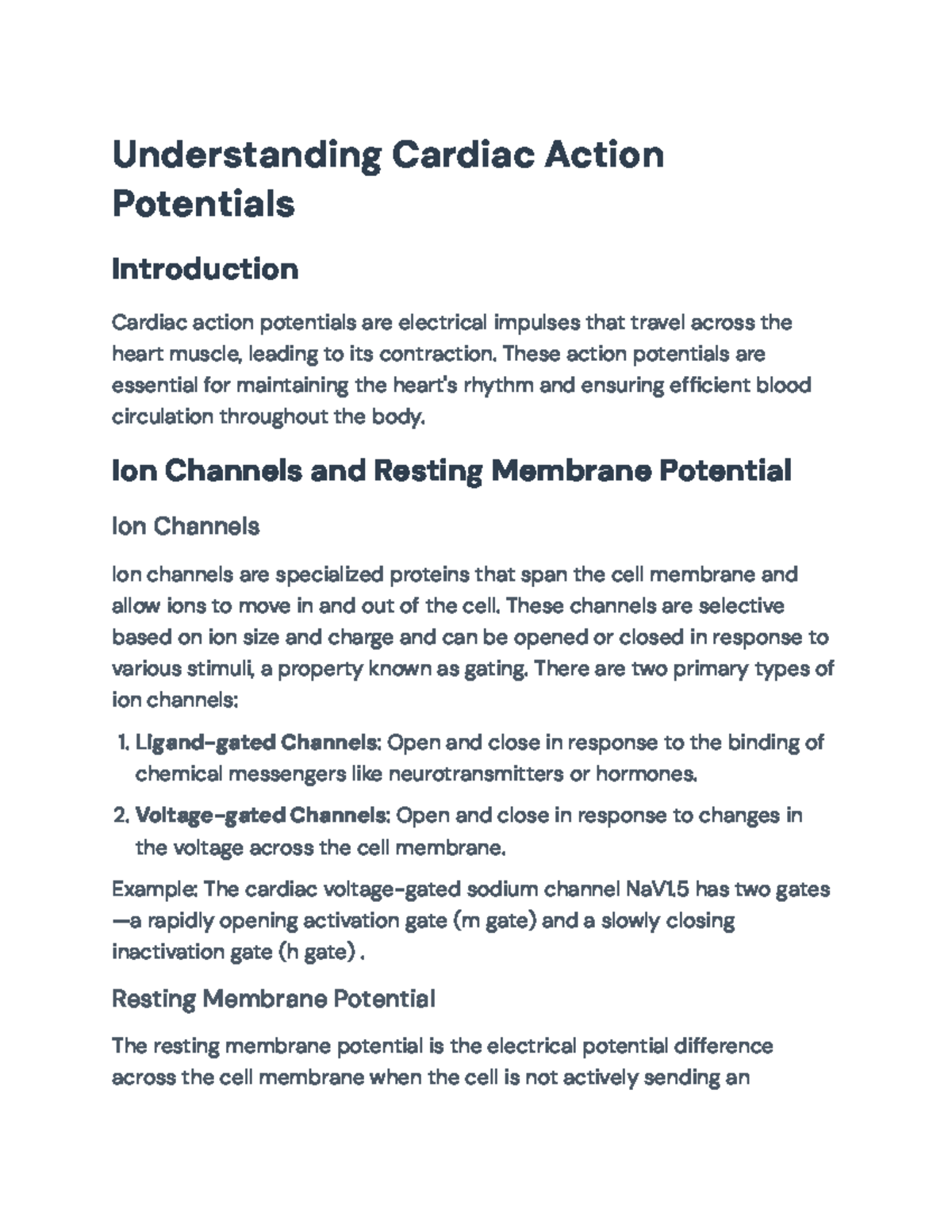Understanding Cardiac Action Potentials: Ion Channels & Phases (BIO 101 ...