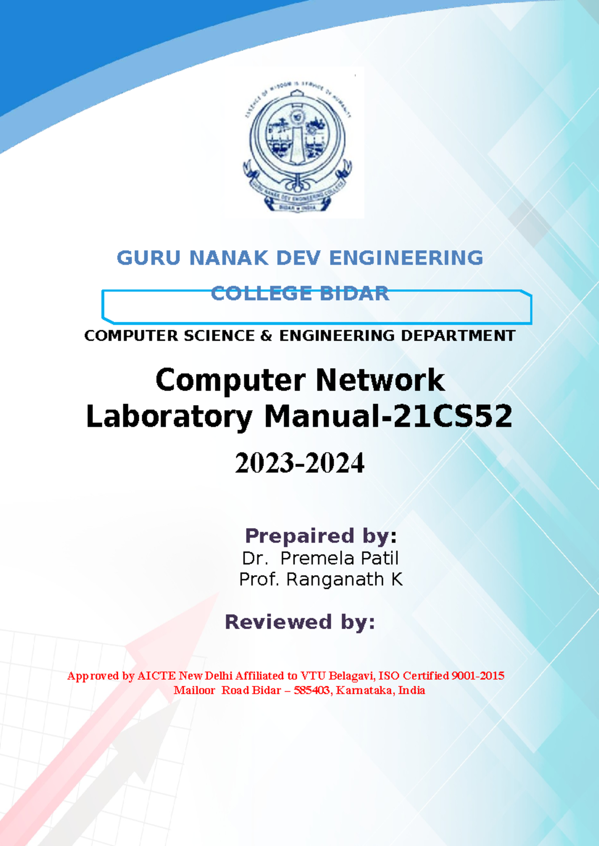 Computer Network Laboratory Manual - CSE 2021 Scheme - Studocu
