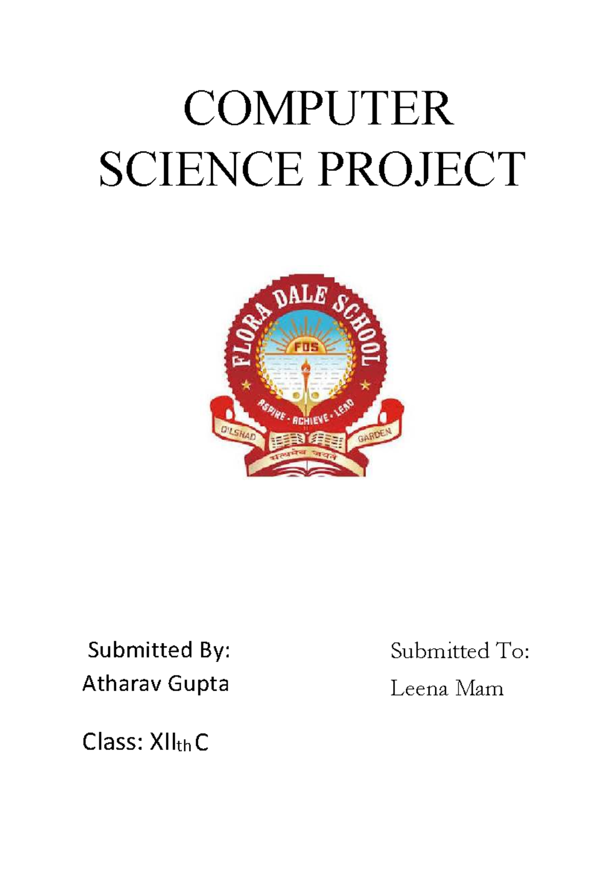 Computer Science Practical File XII C: Python Programming Tasks - Studocu