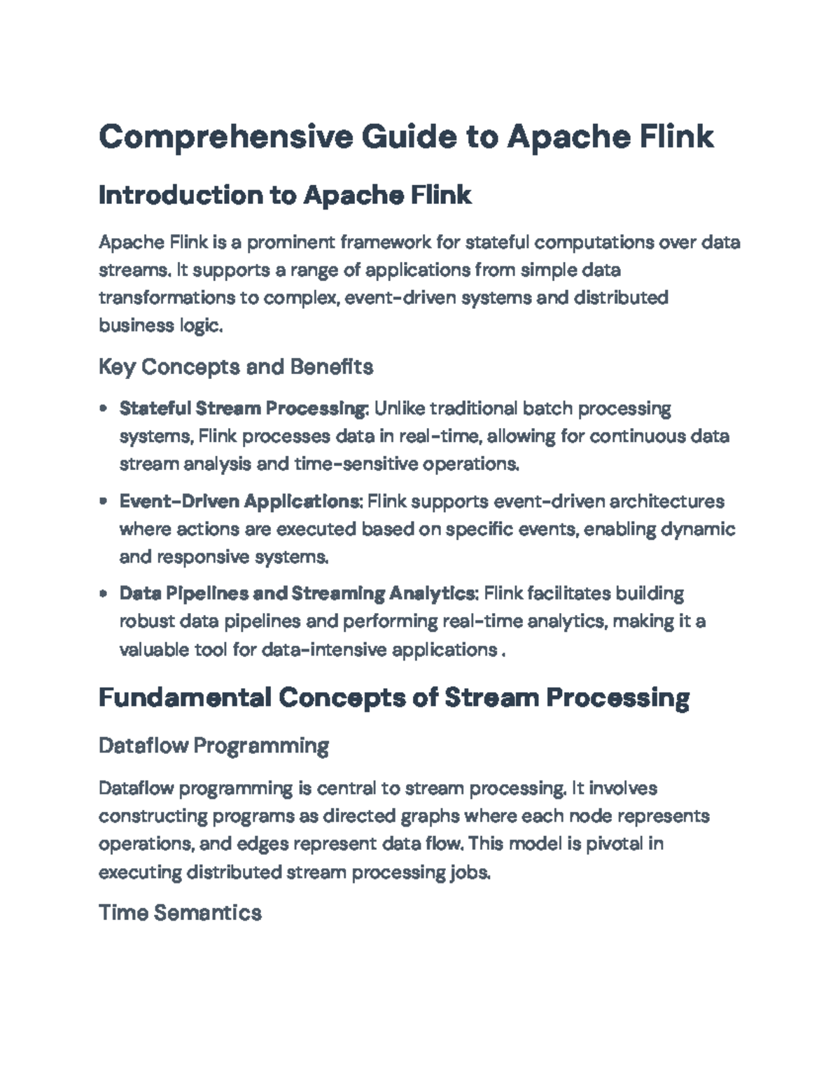 Comprehensive Guide to Apache Flink: Concepts, Development, and Deployment - Comprehensive Guide ...